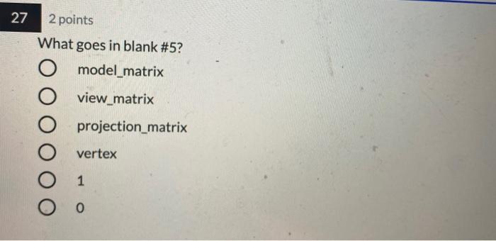 Solved 23 Matrix ordering for projection Here is a very | Chegg.com
