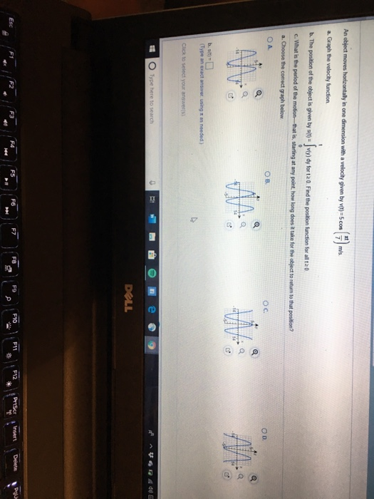 Solved C xt An object moves horizontally in one dimension | Chegg.com