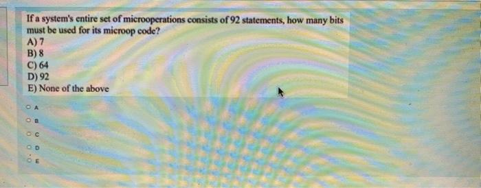 Solved If a system's entire set of microoperations consists | Chegg.com