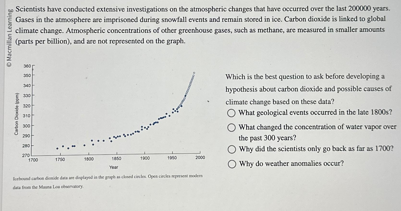 Solved Scientists have conducted extensive investigations on | Chegg.com