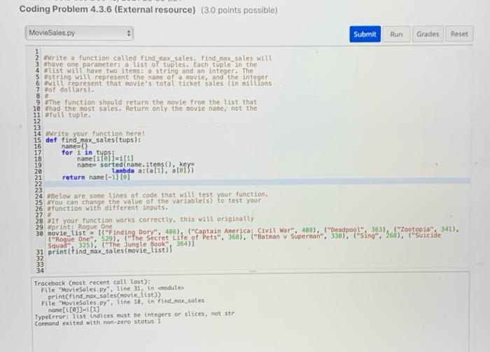 Solved Coding Problem 3.2.10 (Advanced) (External resource) | Chegg.com