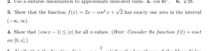 Solved 2. Use a suitable linearization to approximate | Chegg.com