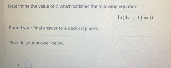 Solved Determine the value of a which satisfies the | Chegg.com