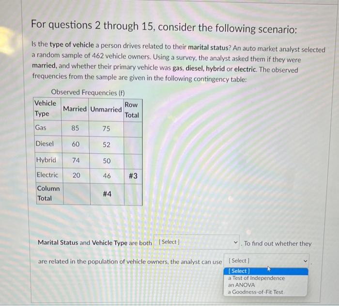 Solved For questions 2 through 15 , consider the following | Chegg.com
