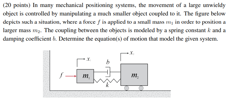 Solved (20 ﻿points) ﻿In many mechanical positioning systems, | Chegg.com