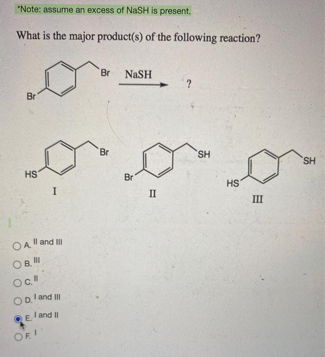 Solved *Note: assume an excess of NaSH is present. What is | Chegg.com