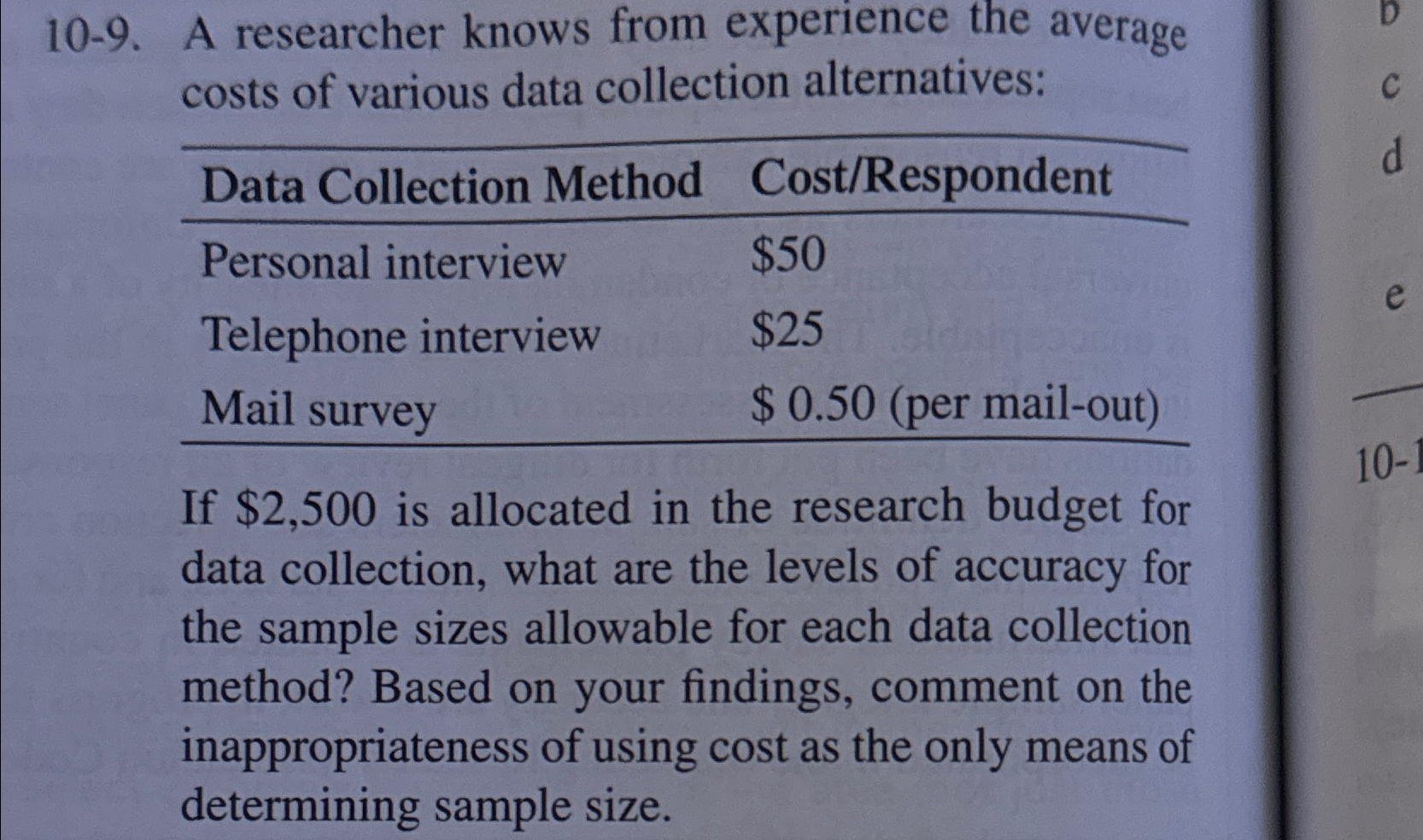 Solved 10-9. ﻿A researcher knows from experience the average | Chegg.com