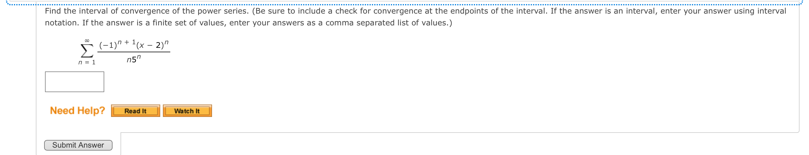 Solved notation. If the answer is a finite set of values, | Chegg.com