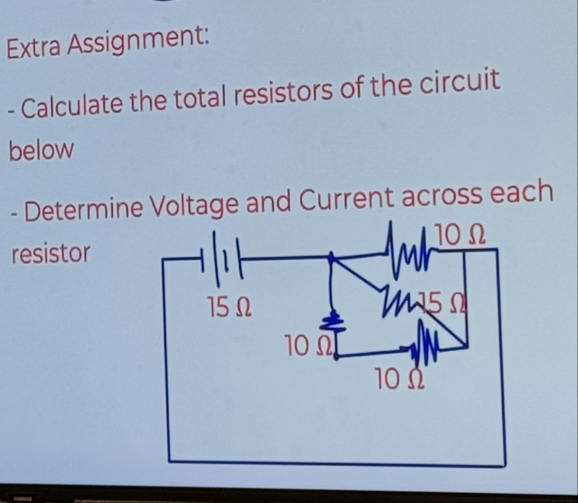 Solved Extra Assignment:Calculate the total resistors of the | Chegg.com