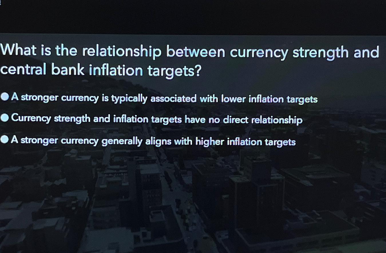 What is the relationship between currency strength | Chegg.com