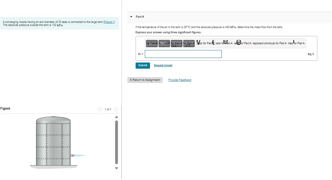 A converging nozzle having an exit diameter of 30mm | Chegg.com
