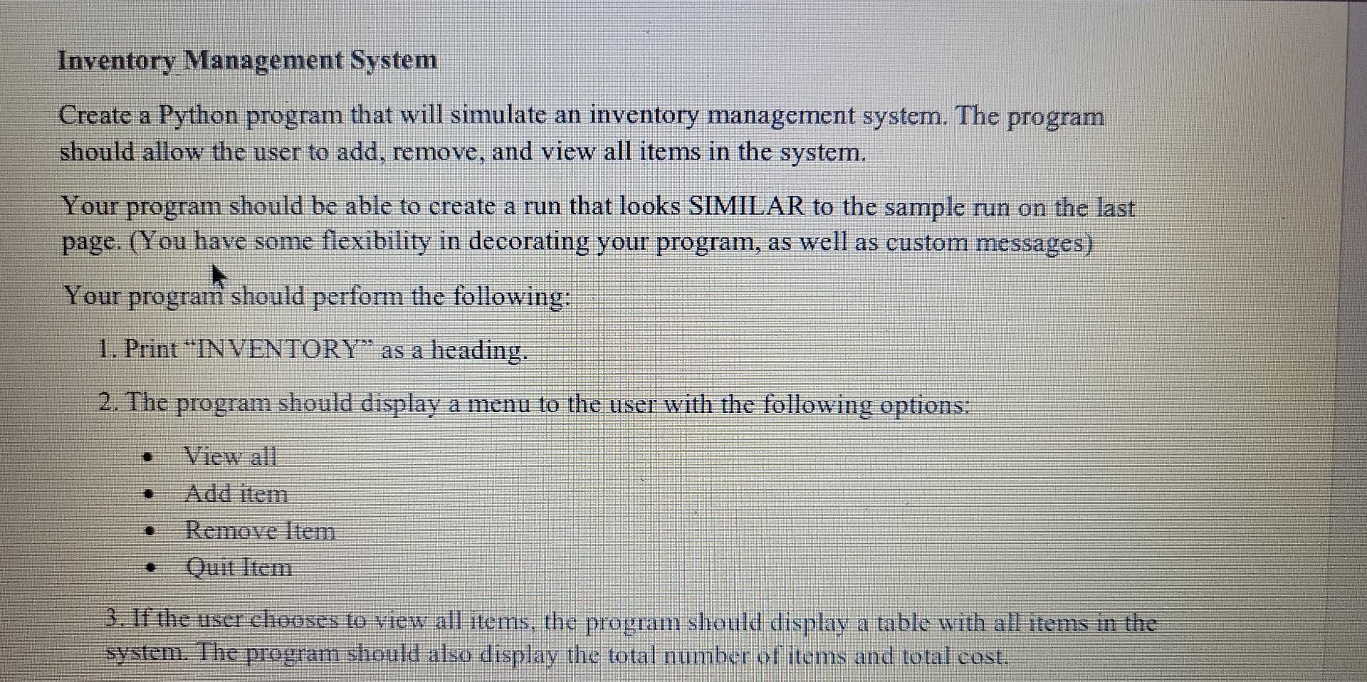 Solved i am trying to create a programin python that is like | Chegg.com