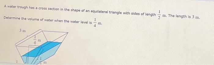 Solved A water trough has a cross section in the shape of an | Chegg.com