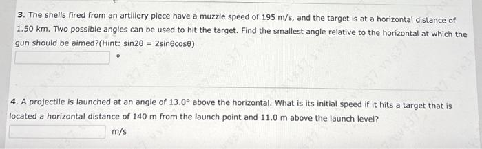Solved 3. The shells fired from an artillery piece have a | Chegg.com