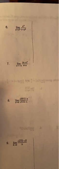 Solved 7. lim, | Chegg.com