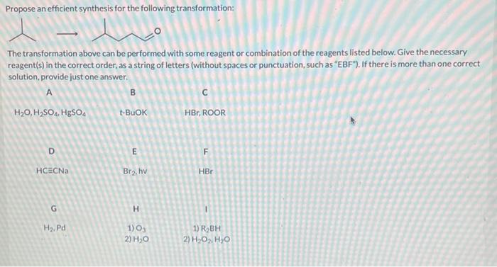 Solved Propose an efficient synthesis for the following | Chegg.com