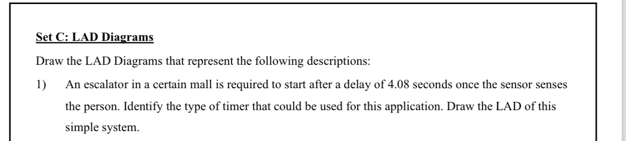 Solved Set C: LAD DiagramsDraw the LAD Diagrams that | Chegg.com