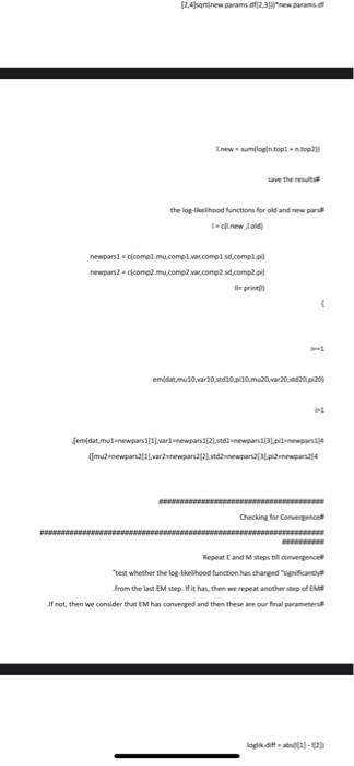 Solved This is my code for gaussian mixture model | Chegg.com
