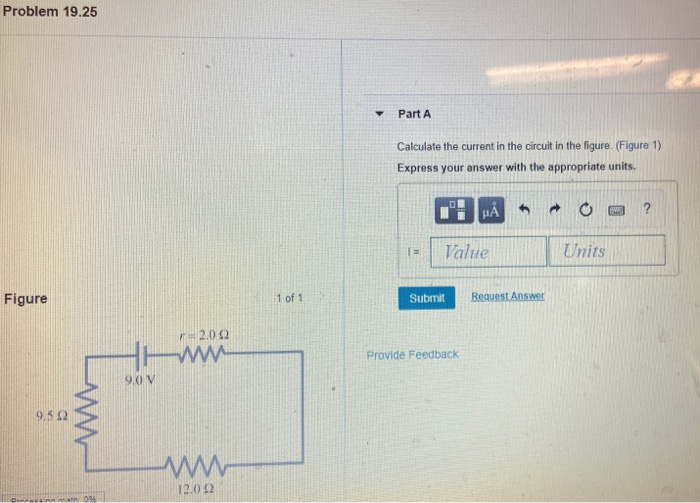 Solved Problem 19 25 Part A Calculate The Current In The