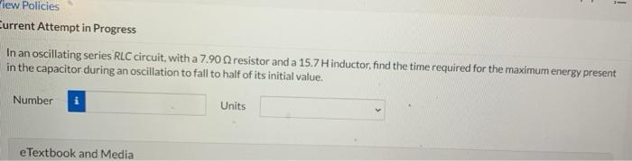 Solved ! iew Policies Current Attempt in Progress In an | Chegg.com