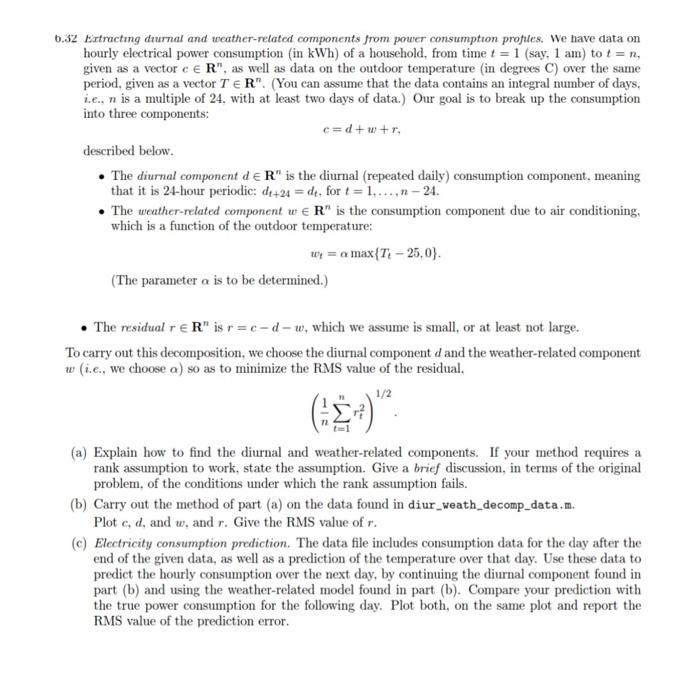 Solved S2 Extractsng diurnal and weather-related components | Chegg.com