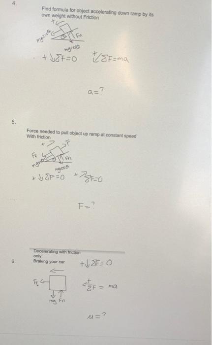 Solved Name: FBD Equation Practice-Inclines and Friction | Chegg.com