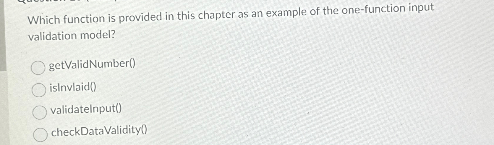 Solved Which function is provided in this chapter as an | Chegg.com