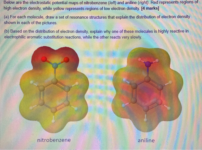 Solved Below are the electrostatic potential maps of | Chegg.com