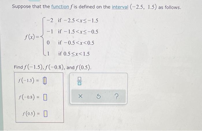 Solved Suppose that the function f is defined on the | Chegg.com