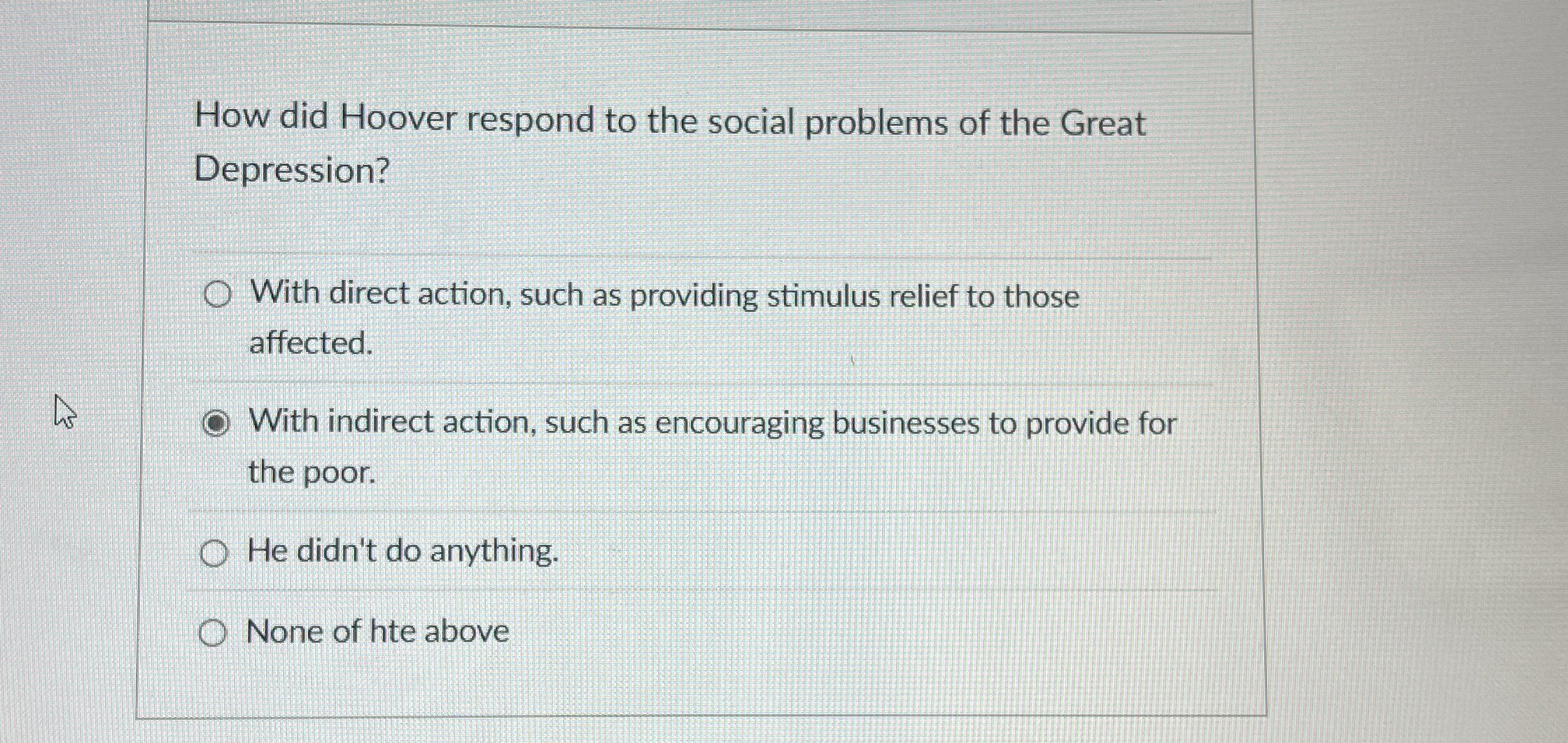 Solved How did Hoover respond to the social problems of the | Chegg.com