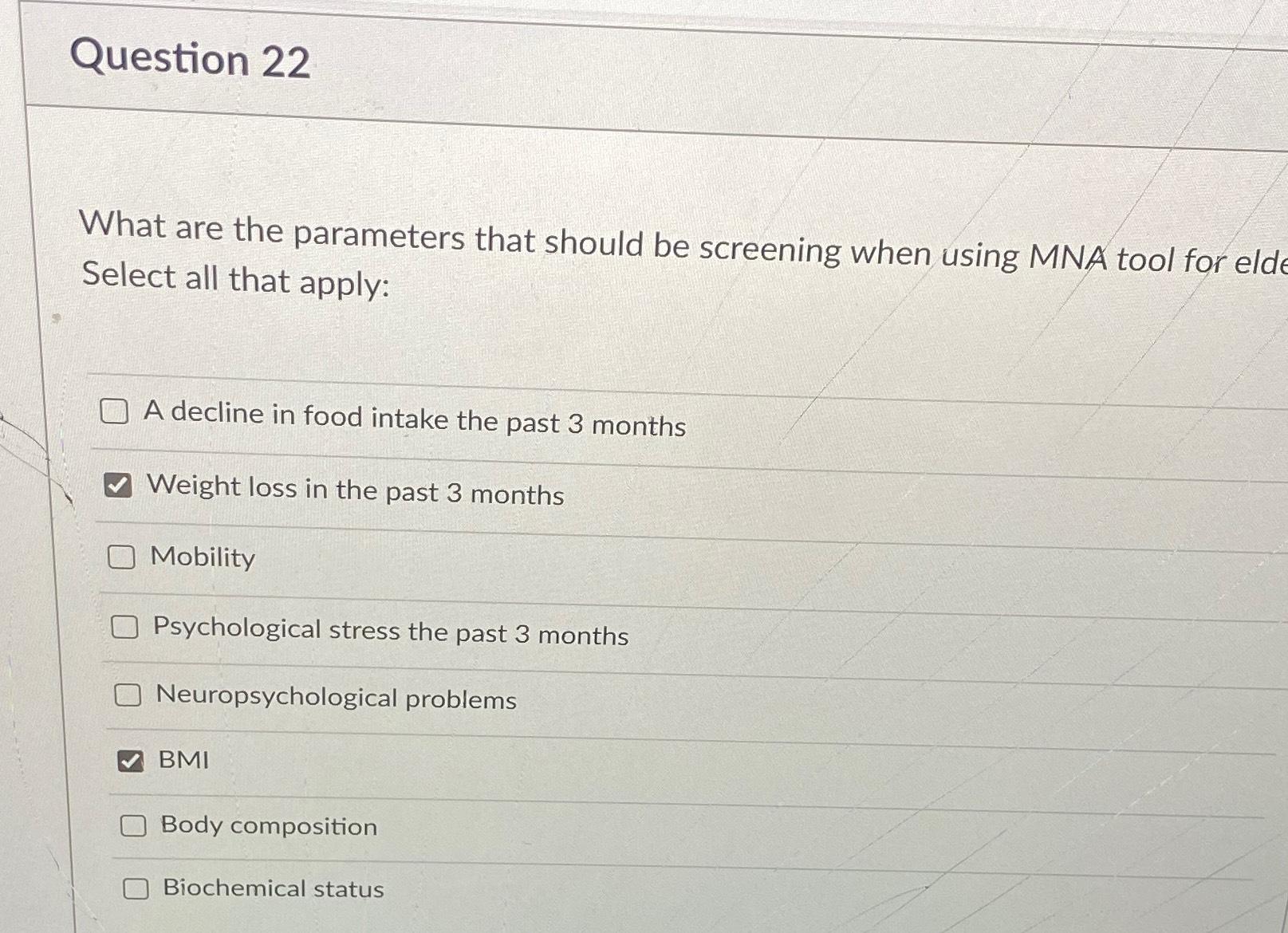 Solved Question 22What are the parameters that should be | Chegg.com
