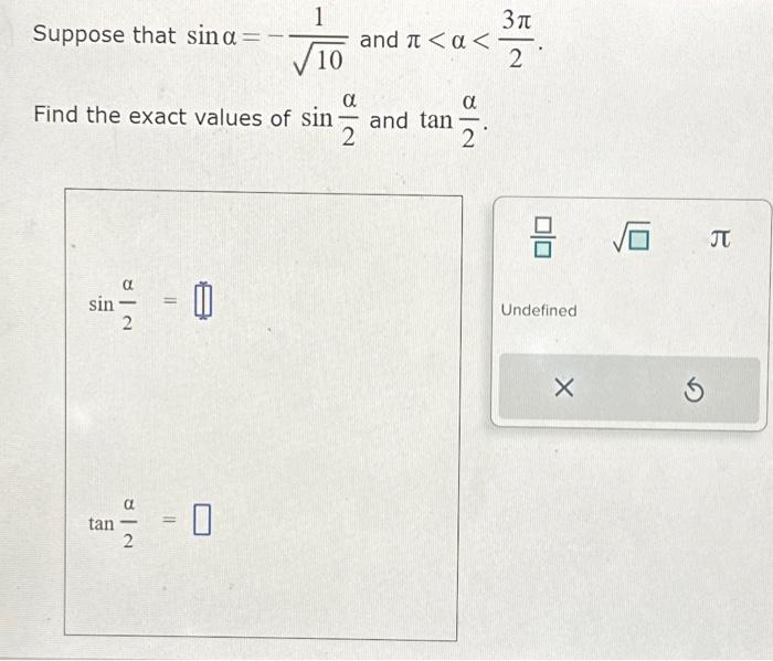 Solved Suppose that sina = a Find the exact values of sin | Chegg.com