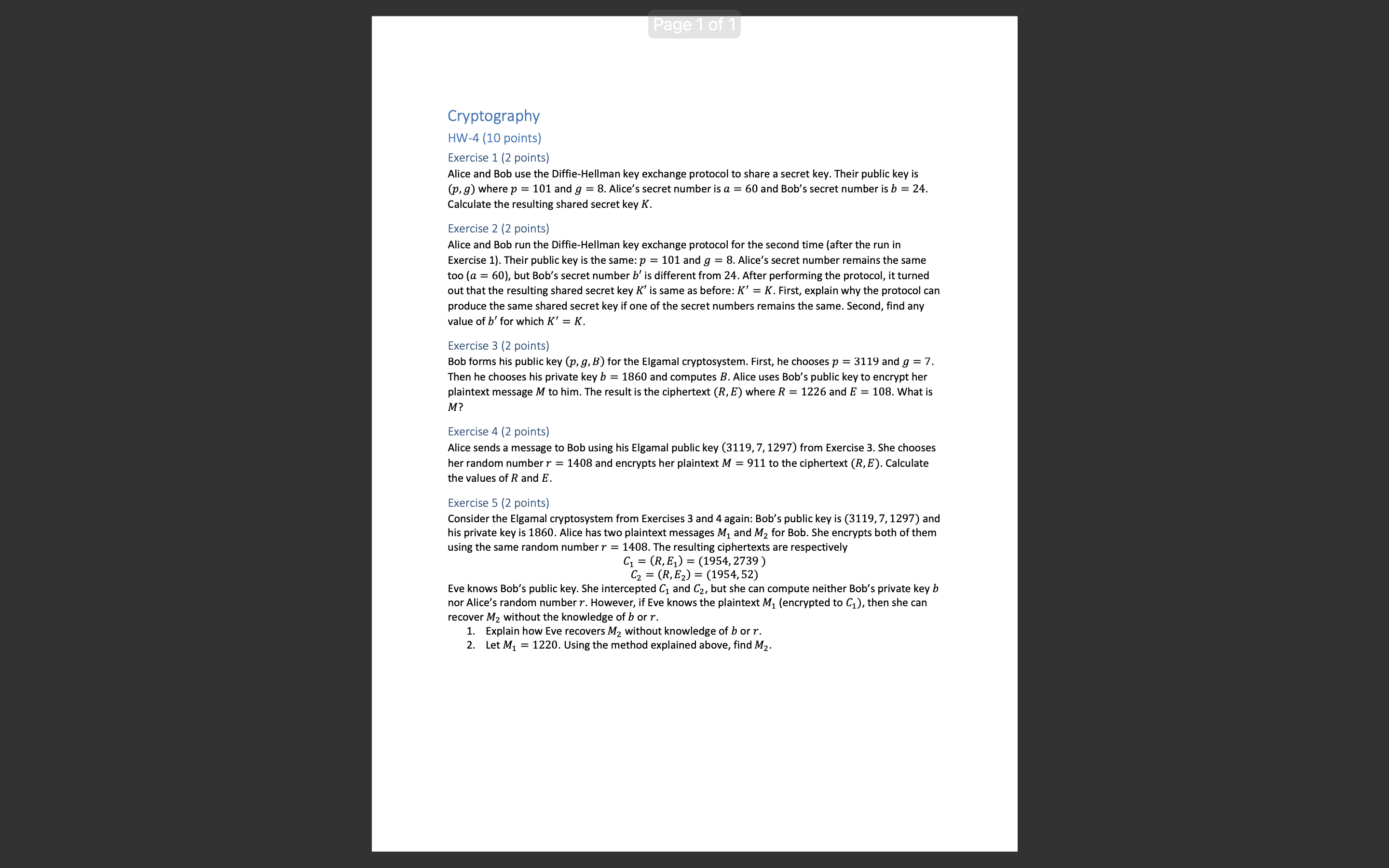 Solved Alice and Bob use the Diffie-Hellman key exchange | Chegg.com