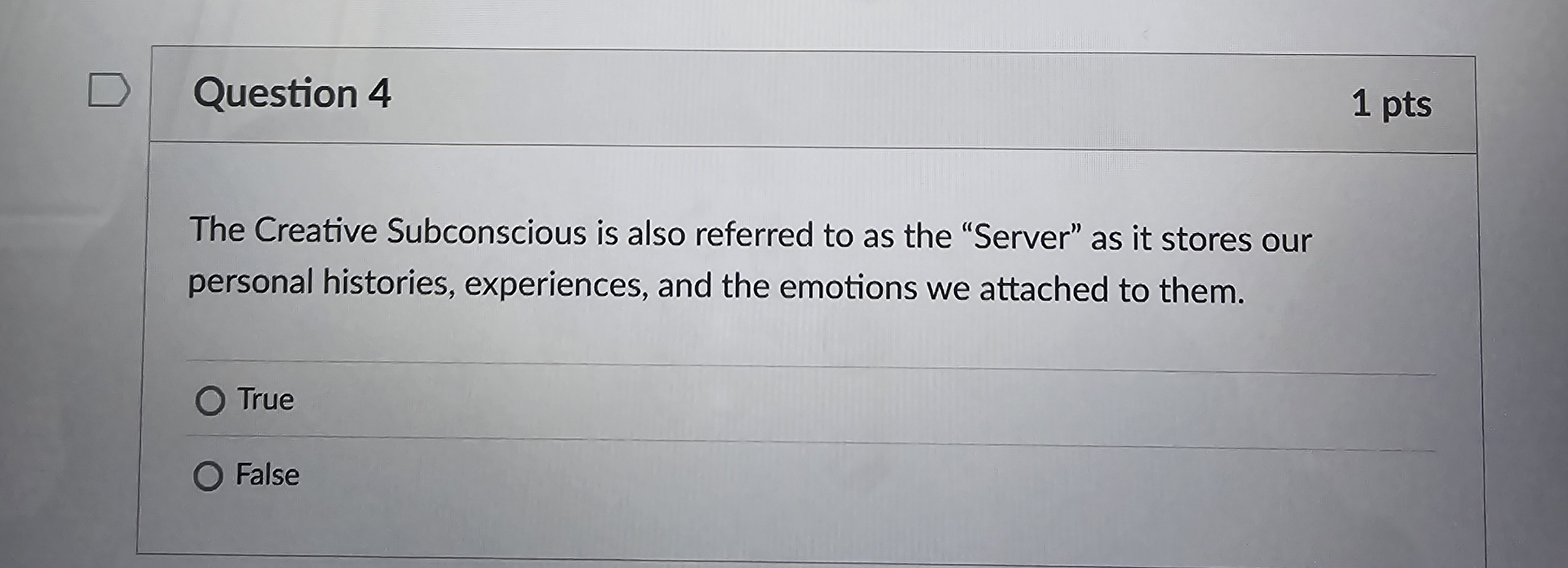 Solved Question 41 ﻿ptsThe Creative Subconscious is also | Chegg.com