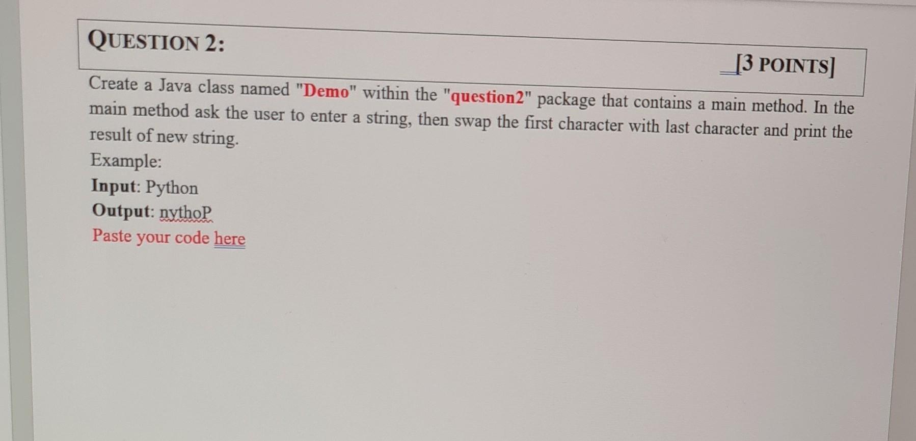 Solved using new char[str.length()] without inputString | Chegg.com