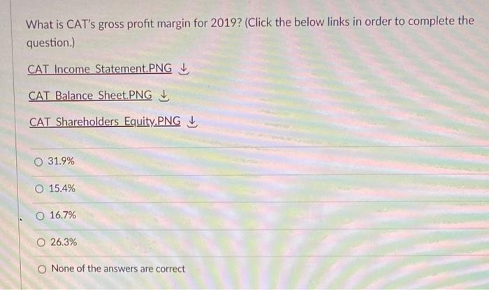 Solved Caterpillar Inc. STATEMENT 1 Consolidated Results of | Chegg.com