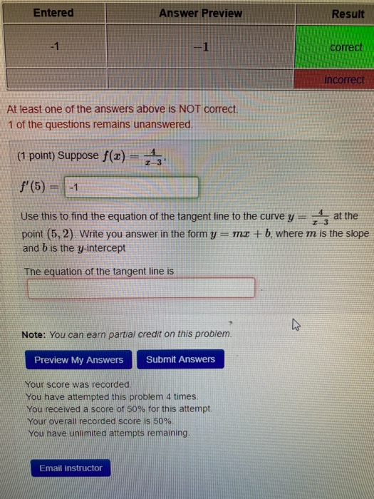 Solved Entered Answer Preview Result correct incorrect At | Chegg.com