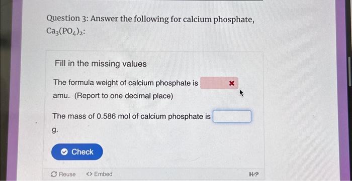 Solved Question 3: Answer the following for calcium | Chegg.com