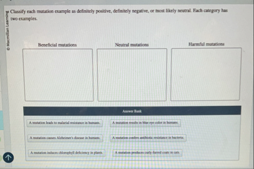 Solved Y Classify each mutation example as definitely | Chegg.com