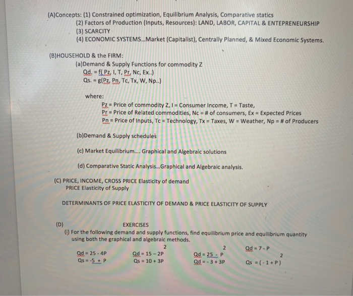 Solved A Concepts 1 Constrained Optimization