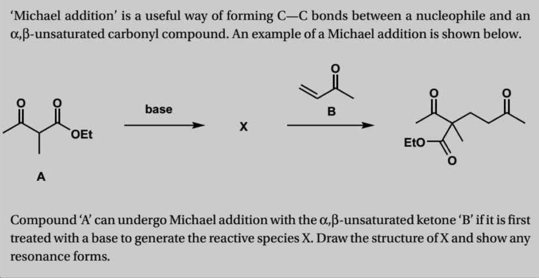 Solved 'Michael addition' is a useful way of forming C-C | Chegg.com