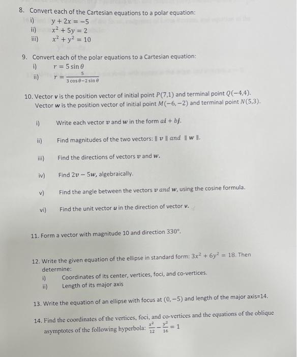 1. For the following exercises, assume angle α is | Chegg.com