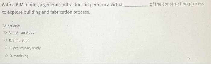 Solved What is the full form of BEP? Select one: O A. | Chegg.com