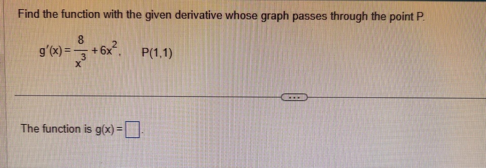 Solved Find the function with the given derivative whose | Chegg.com