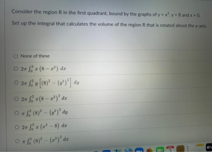 Solved Consider the region R in the first quadrant, bound by | Chegg.com