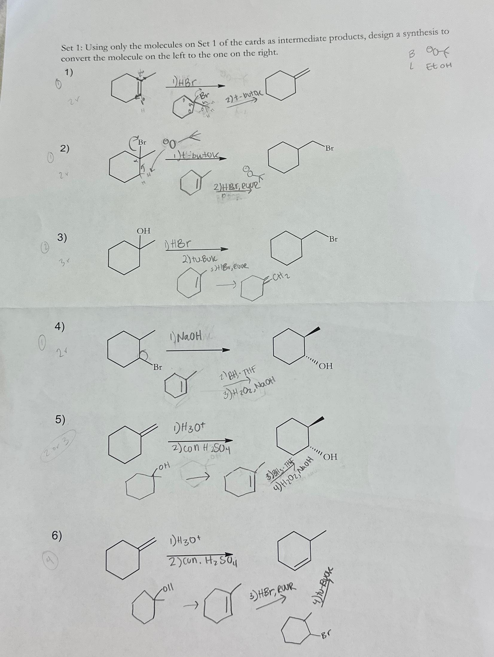 Solved Set 1: Using only the molecules on Set 1 of the | Chegg.com Solved Set 1: Using only the molecules on Set 1 of the | Chegg.com