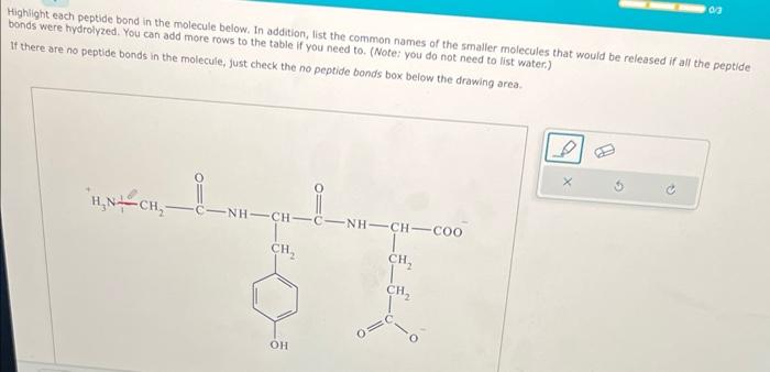 Solved Highlight Each Peptide Bond In The Molecule Below In