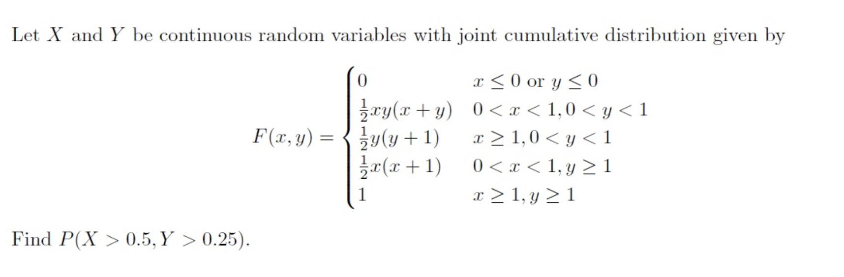 Solved Let x ﻿and Y ﻿be continuous random variables with | Chegg.com