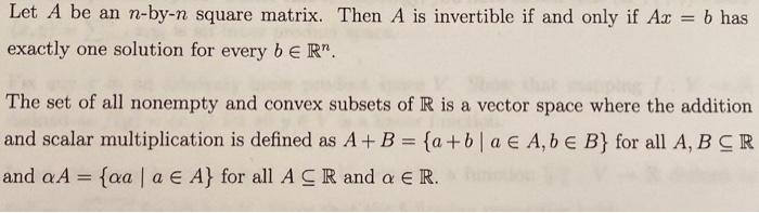 Solved Let A be an n-by-n square matrix. Then A is | Chegg.com
