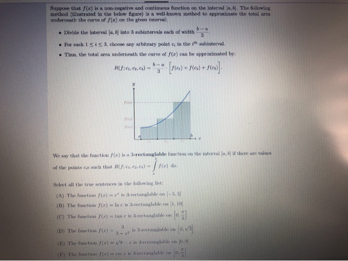 Solved Suppose that f(x) is a non-negative and continuous | Chegg.com